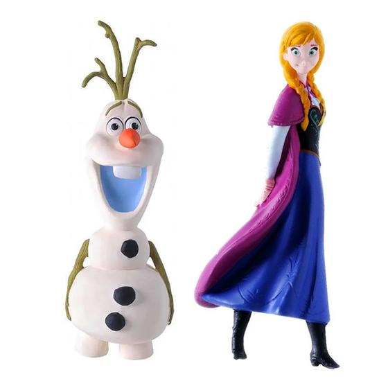 Kit Com 2 Bonecos De Apertar Para Bebê Frozen Anna e Olaf Disney - LA ...
