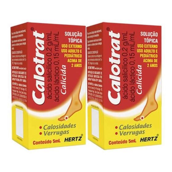 Kit Com 2 Calotrat Calicida Para Calosidades E Verrugas 5Ml - Kley ...