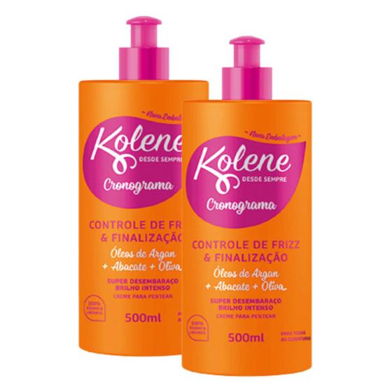 Kit com 2 Creme para Pentear Kolene Cronograma Capilar 500ml - Kit de ...