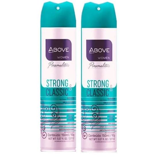 Kit com 2 Desodorante Above Women Personalities Strong e Classic 150ml ...