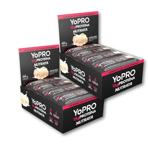 Kit Com 2 Displays De Barra Proteica Yopro Nutrata 12Un Cada - Barra de ...