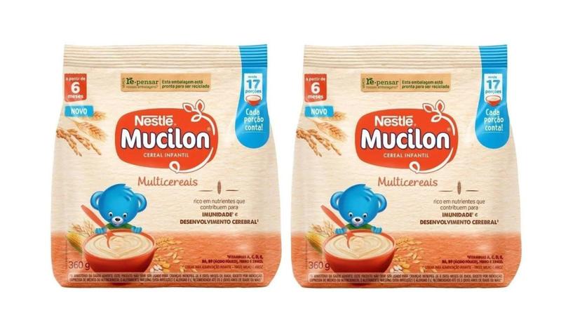 Kit Com 2 Mucilon Sachet Multicereais 360g - Nestle - Cereal Infantil ...