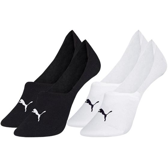 Kit com 2 Pares de Meias Puma Modelo Sapatilha Lisa Básica Esportiva ...