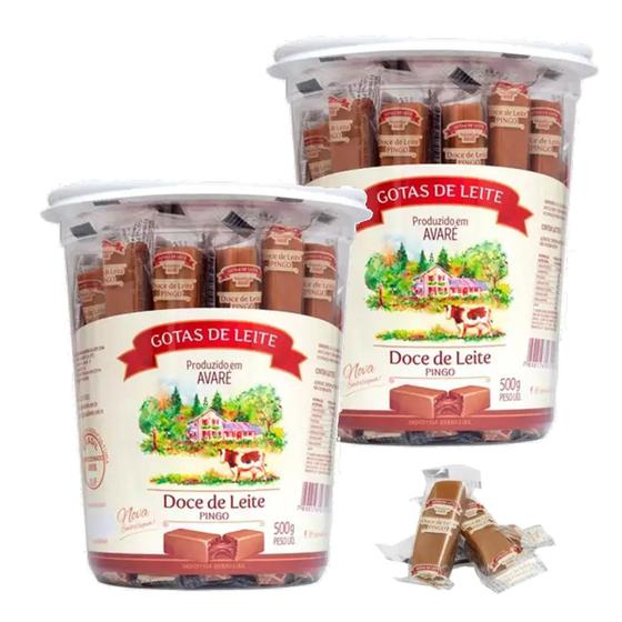 Kit Com 2 Potes Pingo De Leite Avaré 500G - Gotas De Leite - Pingo de ...