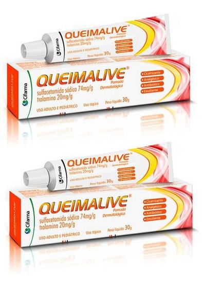 Kit com 2 Queimalive Pomada Para Queimaduras - Cifarma - Creme/ Pomada ...