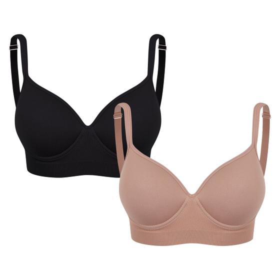 Kit com 2 Sutiãs com Bojo Ampla Cobertura sem Costura Trifil - Sutiã ...