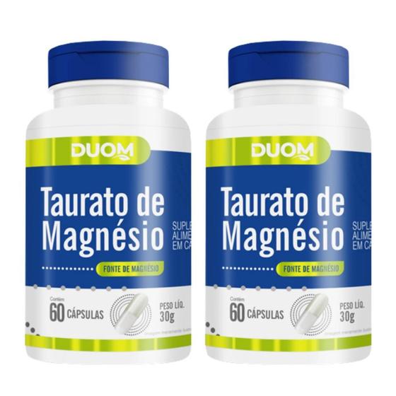 Kit com 2 Taurato de Magnesio com 60 Capsulas-duom Duom - Cloreto de Magnésio / Magnésio ...