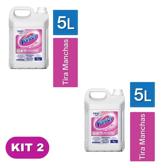 Kit com 2 Tira Manchas Vanish Gel Multiuso Pro-Line - sem Cloro 5L ...
