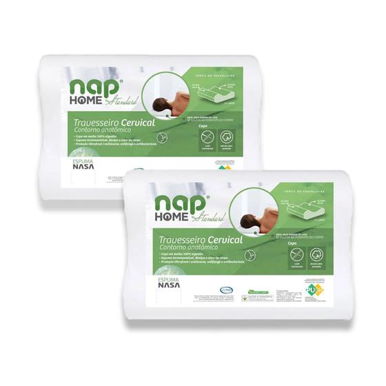 Kit Com 2 Travesseiros Ortopedicos Cervical Nasa - Nap - Nap Home ...