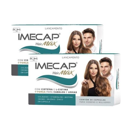 Kit Com 2 Unidades Imecap Hair Max 30 Cápsulas Cada - Fqm ...