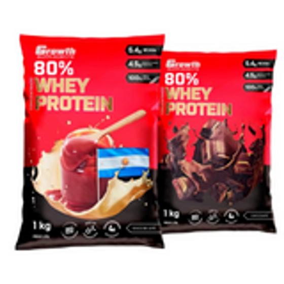 Kit com 2 Whey Protein Concentrado Growth Vários Sabores - Doce de ...