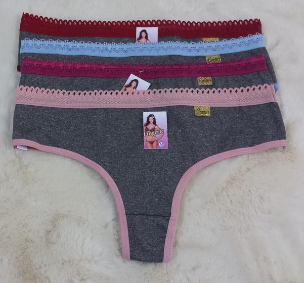 Kit com 20 Calcinha tanga mescla com elástico especial confortável e ...
