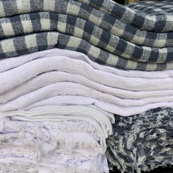 Kit Com 20 Panos de Chão XADRES e BRANCO Grande 80 X 60 Kit saco ABERTO ...