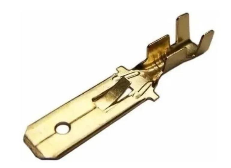 Kit Com 200 Terminal Macho Elétrico Com Trava Espadão 6,3 - Minha Marca ...