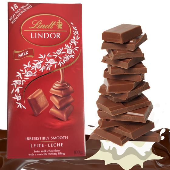 Kit com 25 Chocolates Lindt Lindor Singles Milk de 100g - Chocolate ...