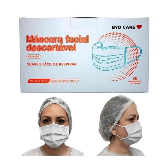Kit Com 3 Caixas De Máscaras Byd Care Tripla - Total de 150 Unidades ...