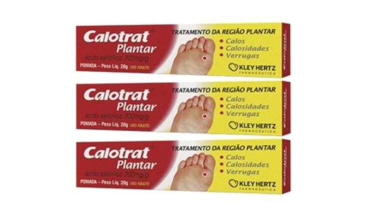 Kit com 3 Calotrat pomada que Remove Calos e Verrugas 20G - Kley Hertz ...