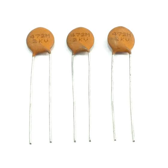 Kit Com 3 Capacitor Ceramico 4700pf 472 4,7nf 2kv - Capacitor ...
