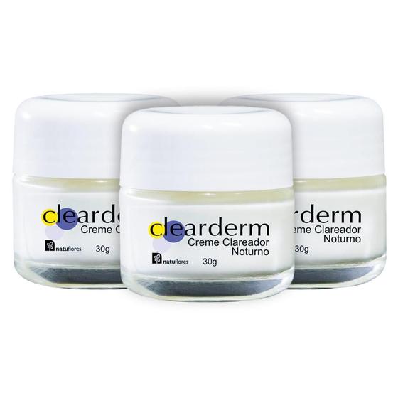 Kit com 3 Creme Clareador Noturno Ácido Kójico Clearderm - Natuflores ...