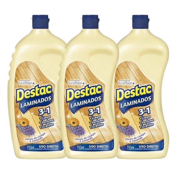 Kit com 3 Limpadores Destac Laminado Flores e Lavanda 750Ml - Limpa ...