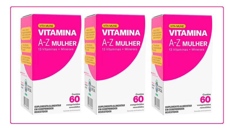 Kit Com 3 Vita Mune Mulher Com 60Cps - Cimed - Multivitamínico ...