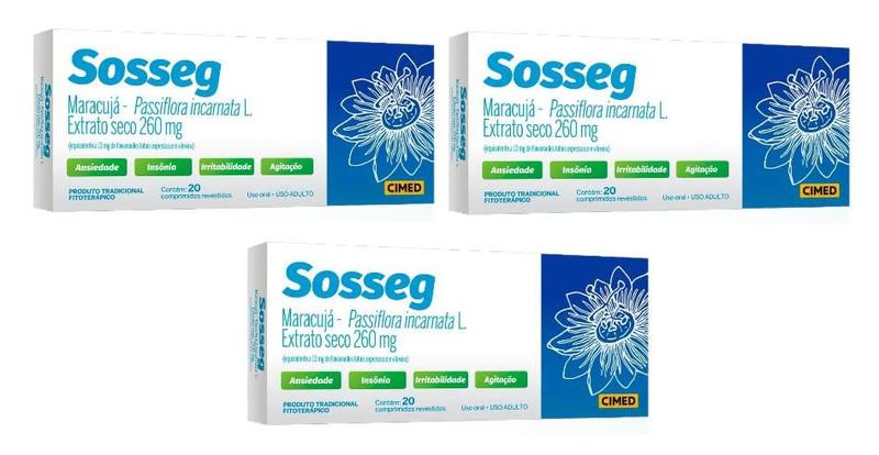 Kit Com 3cx de Sosseg 20Cps - Cimed - Passiflora - Magazine Luiza