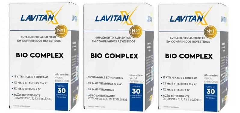 Kit Com 3cx Lavitan X Bio Complex 30 Comprimidos - Cimed ...