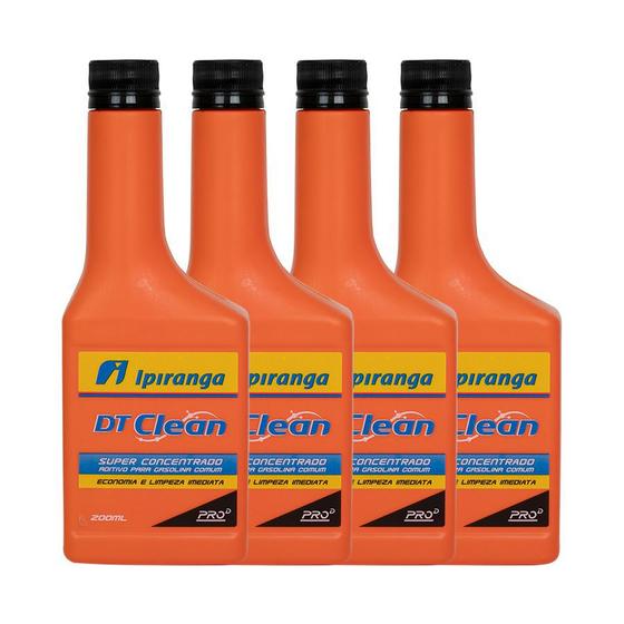 Kit Com 4 Aditivo Gasolina Dt Clean 200ml Original Ipiranga - PROD ...