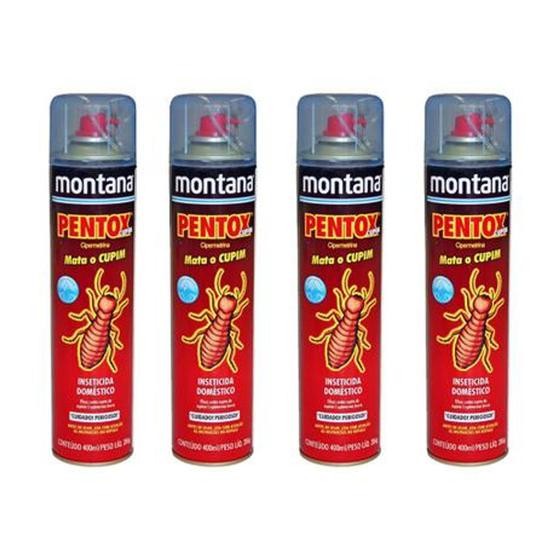 Kit com 4 Anti Cupim E Formiga Pentox Spray Base Agua 400ml Montana ...