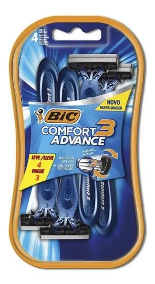 Kit Com 4 Aparelho De Barbear Bic Comfort 3 Advance ul - Aparelho de ...