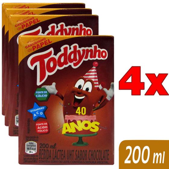 kit com 4 caixas de 200ml bebida láctea toddynho - PEPSICO ELMA CHIPS ...