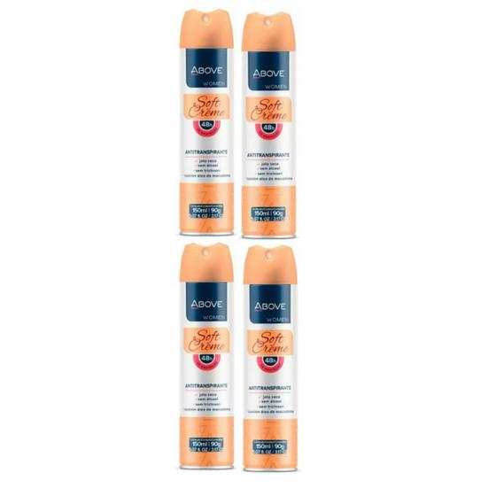 Kit com 4 Desodorante Above Women Soft Creme 150ml* - Desodorante ...