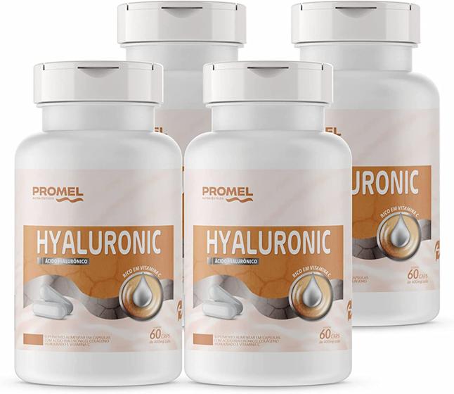 Kit Com 4 - Hyaluronic 60 Cápsulas de 400mg Promel - Colágeno ...