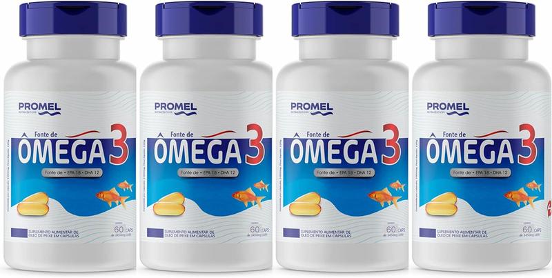 Kit com 4 Ômega 3 Completo Promel 60 Cápsulas de 1450mg - Promel ...