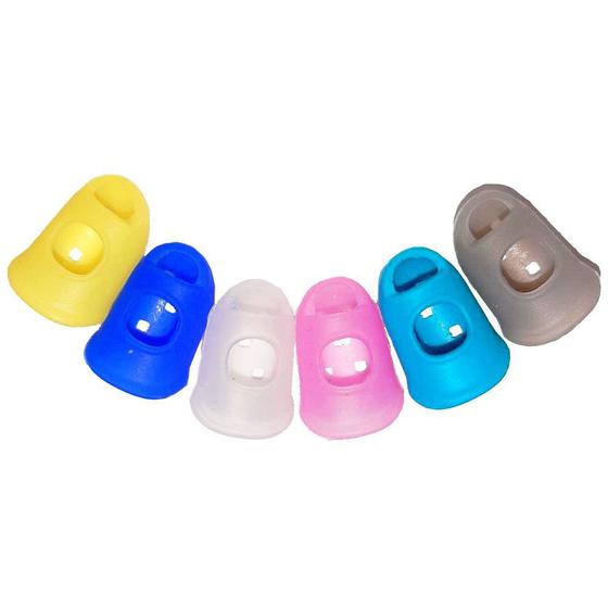 Kit com 4 Protetores de dedos para Tocar Violão Guitarra Ukulele Baixo Dedal Tamanho Pequeno de ...