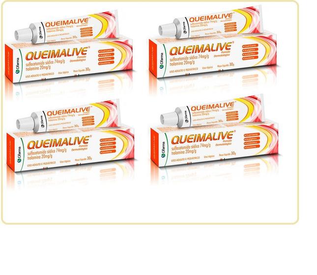Kit com 4 Queimalive Pomada Para Queimaduras - Cifarma - Creme/ Pomada ...