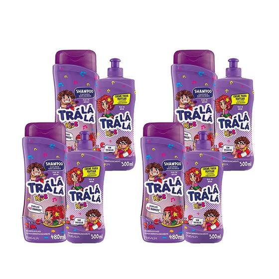 Kit Com 4 Shampoo + Condicionador Phisalia Trá Lá Lá Cachos - Tra La La ...