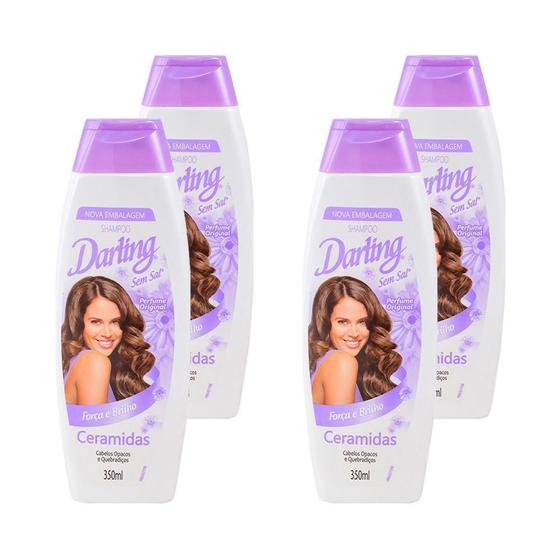Kit Com 4 Shampoo Darling Ceramidas Perfume Original 350Ml - Shampoo ...