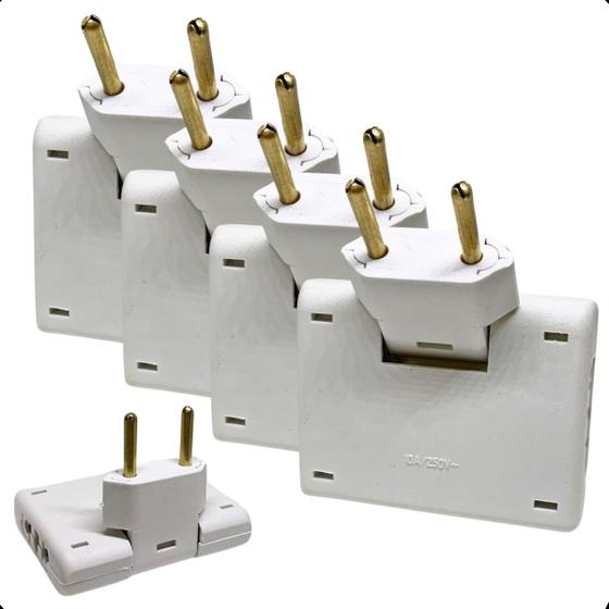 Kit Com 5 Adaptador Articulado Benjamin Tomada T Bivolt 10a 110v/220v ...