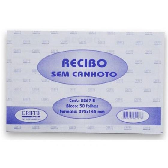 kit com 5 bloco de Recibos sem Canhoto Griffe 50 Folhas - Recibo - Magazine Luiza
