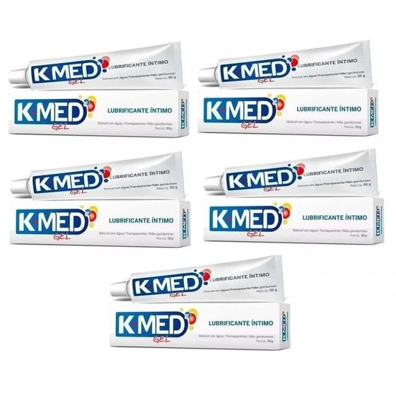 Kit com 5 K-med Gel Lubrificante Intimo Cimed 50g Kmed - Prazer Sexual ...