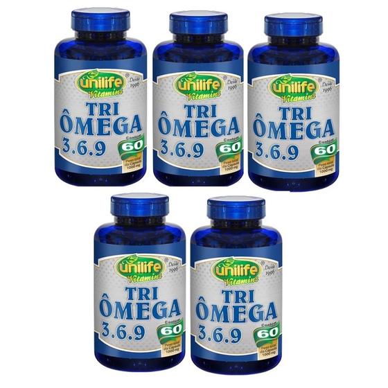 Kit com 5 - Tri-omega 3.6.9 com 60 Capsulas 0 Autentic0 Cimed - Ômega 3 ...