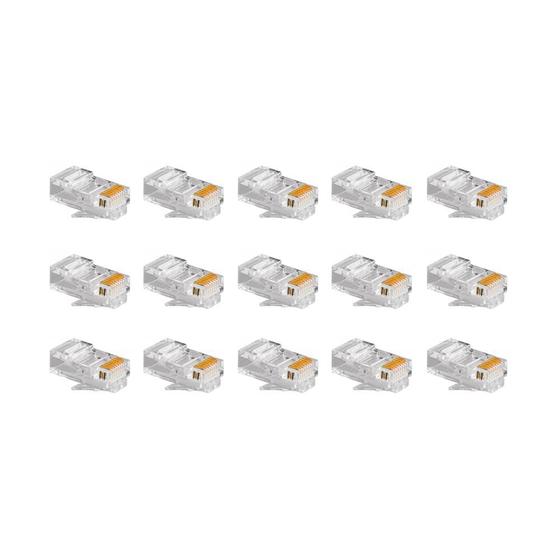 Kit com 50 Conectores Macho Rj45 Cat 5e 8x8 - Waftech - Outros ...