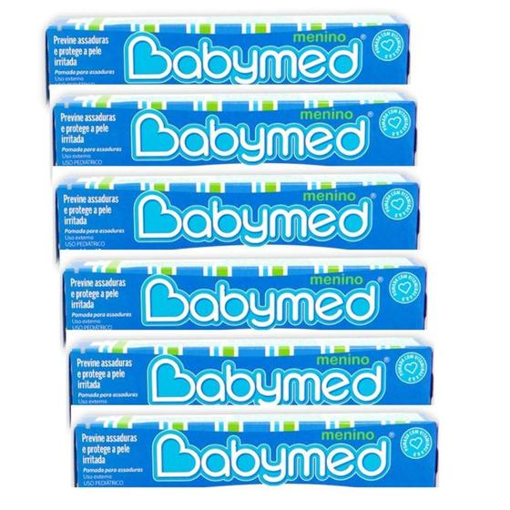 Kit Com 6 Babymed Azul - 45g - Cimed - Creme/ Pomada para Assadura ...
