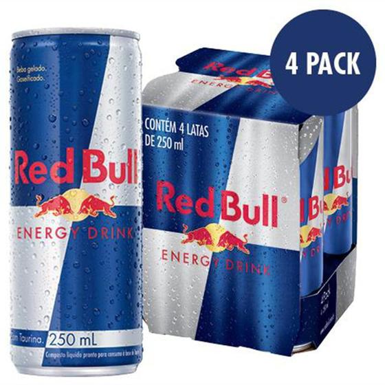 Kit com 6 bebida energética red bull pack com 4 unidades 250 ml cada ... Kit com 6 bebida energética red bull pack com 4 unidades 250 ml cada ...