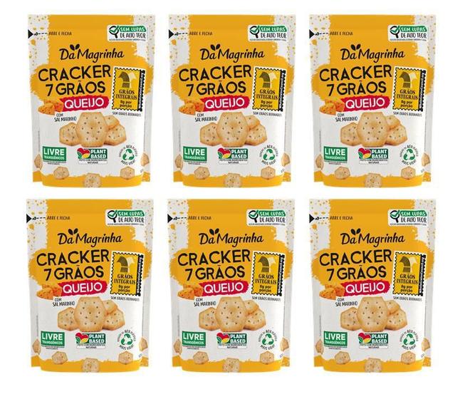 Kit Com 6 Biscoito Da Magrinha Cracker Queijo 120G - Biscoito / Bolacha ...