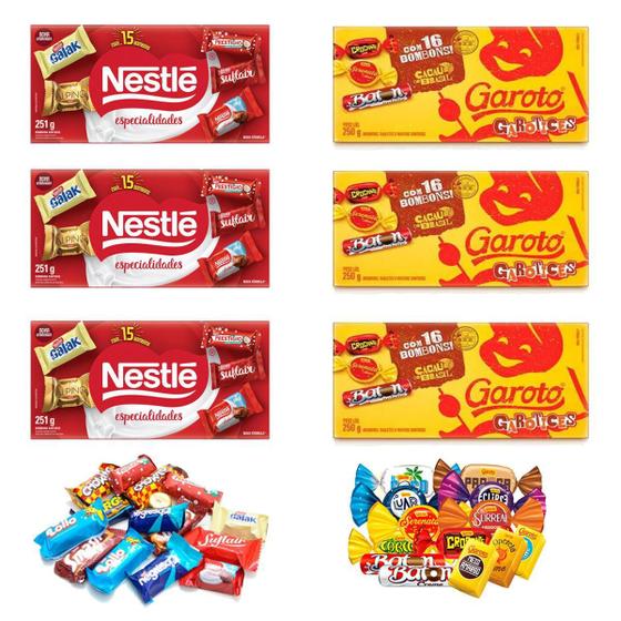 Kit Com 6 Caixa De Bombom Garoto E Nestle Chocolate Presente - Bombom - Magazine Luiza