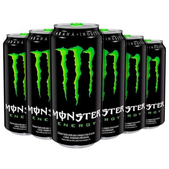 Kit com 6 Energético monster original 473ml - Bebida Energética ...