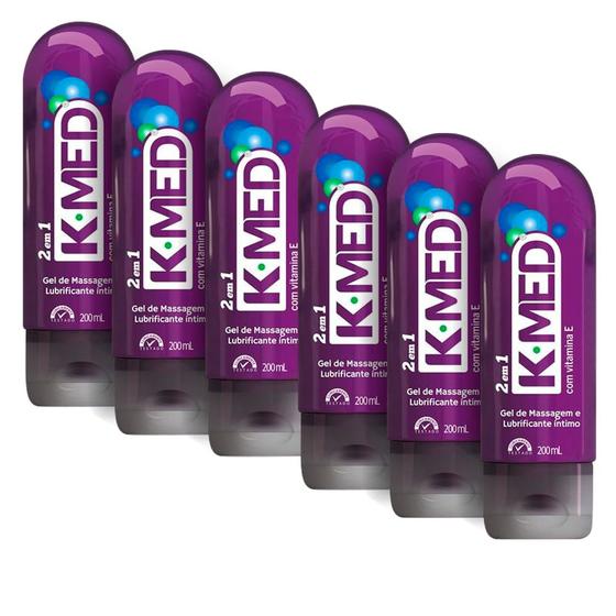 Kit com 6 Gel Lubrificante K-Med 2 em 1 200ml cada - Lubrificante ...
