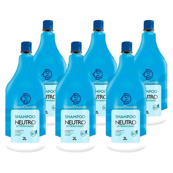 Kit Com 6 Shampoo Corpo Dourado Neutro 2L - Shampoo - Magazine Luiza